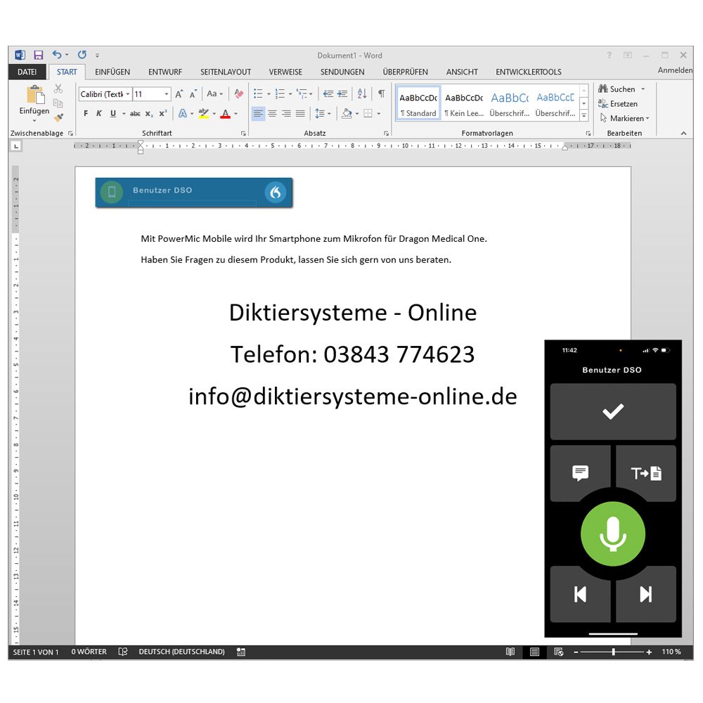 Nuance Powermic Mobile - Mikrofon App für Dragon Medical One ★